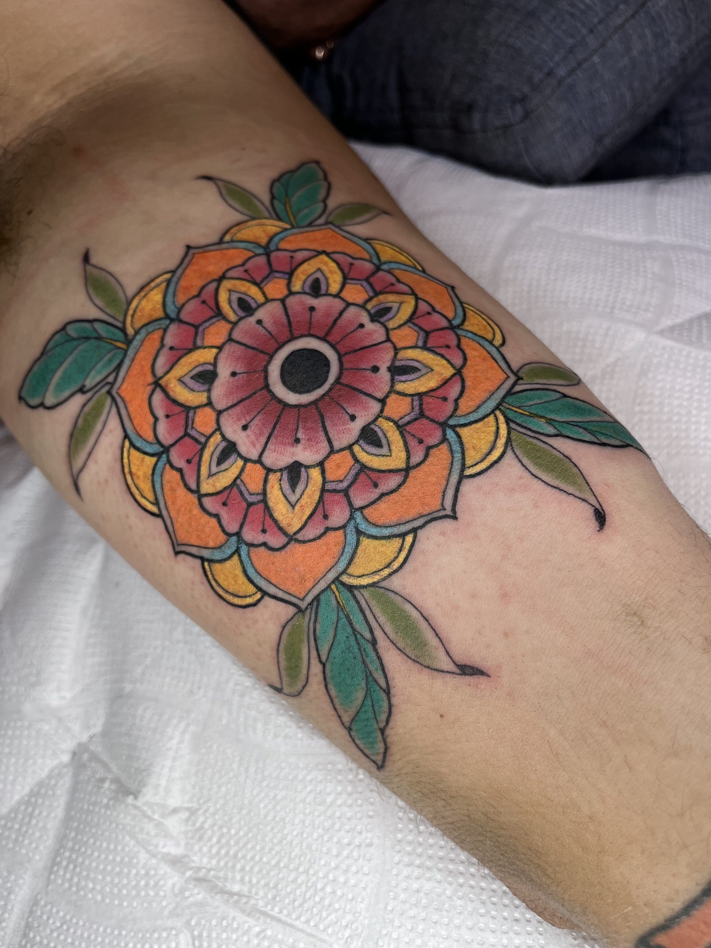 Neo Traditional Mandala Tattoo By Pierre Jarlan