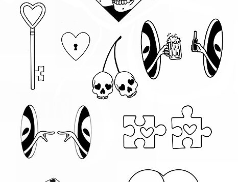 Valentines Day Tattoo Flash By Wherz Wally - Iron Palm Tattoos & Body ...