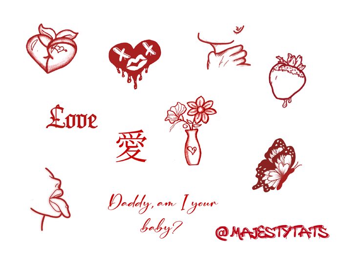Valentines Day Tattoo Flash By Wherz Wally - Iron Palm Tattoos & Body ...