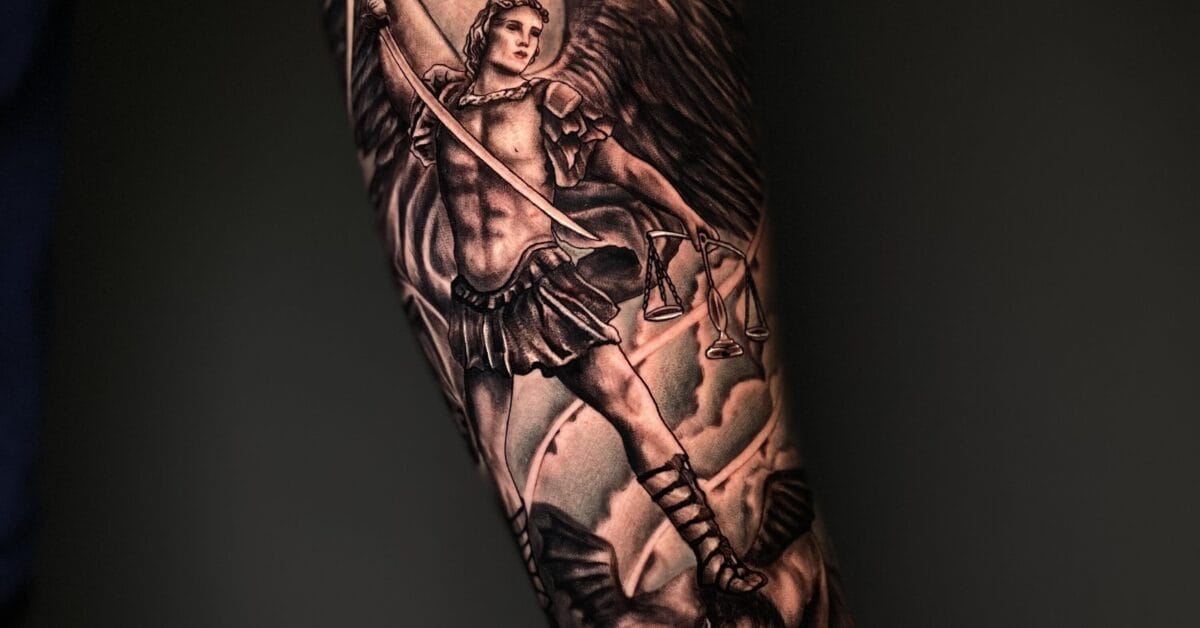 Archangel Gabriel Illustrative Blackwork Tattoo by Rene Cristobal ...