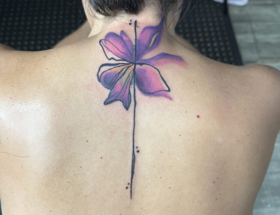 Sentimental Dates Leaf Color Tattoo By Khem At Iron Palm Tattoos - Iron ...